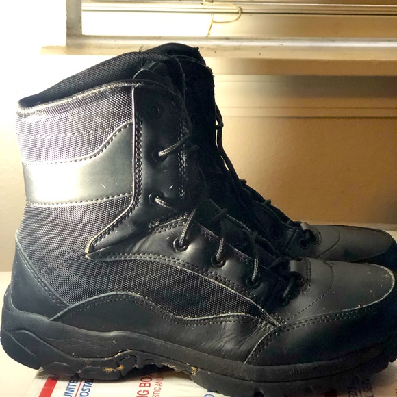 Interceptor | Shoes | Interceptor Mens Black Steeltoe Military Work ...